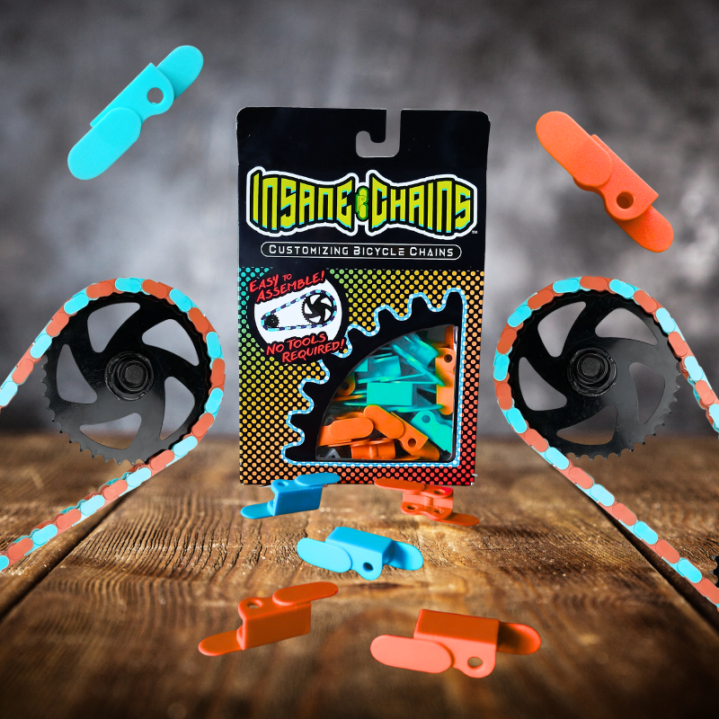Teal & Orange Chain Caps | Cool Modification for BMX, E-Bikes ...